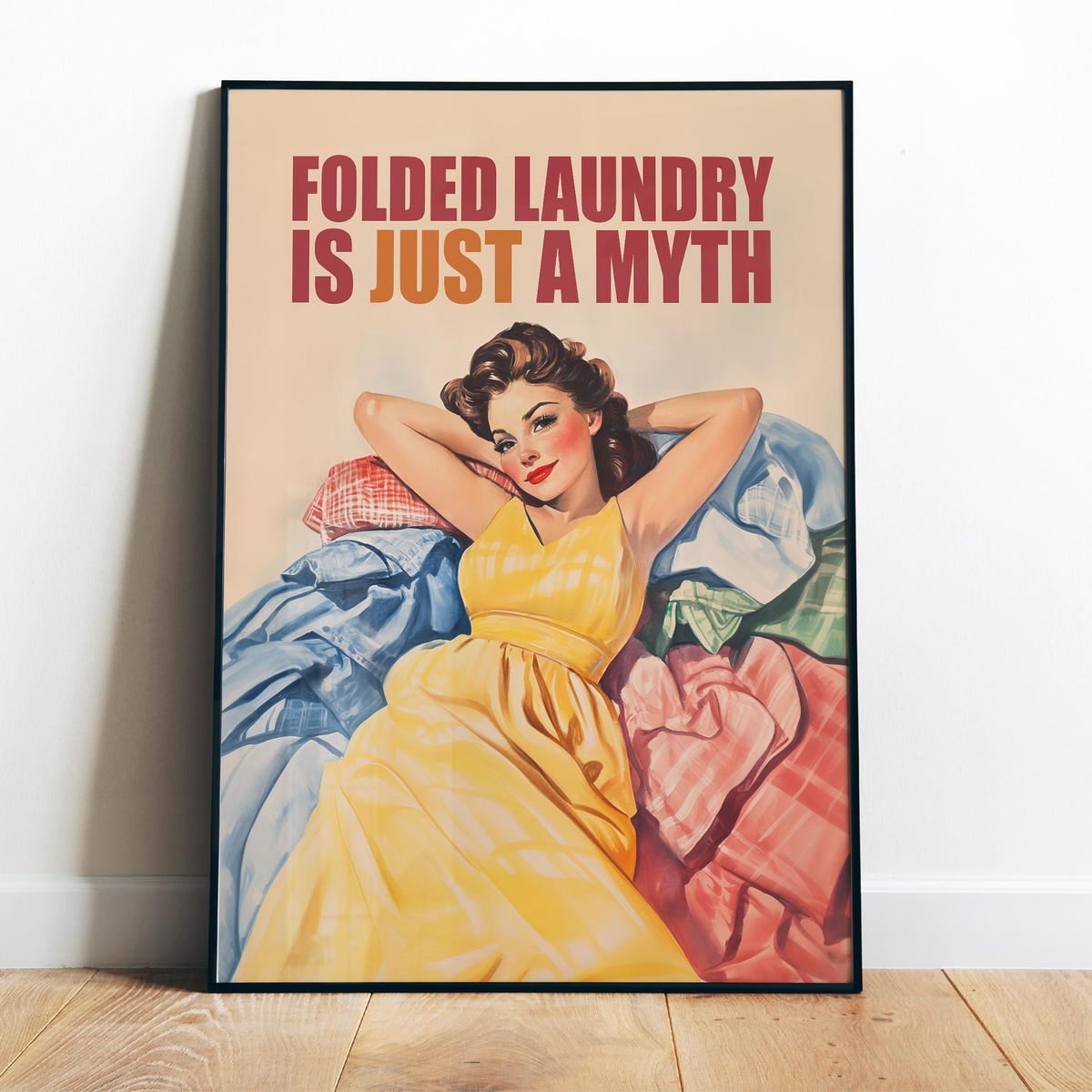 Poster Retro Laundry Print Funny Laundry Art Printable Real Housewife ...