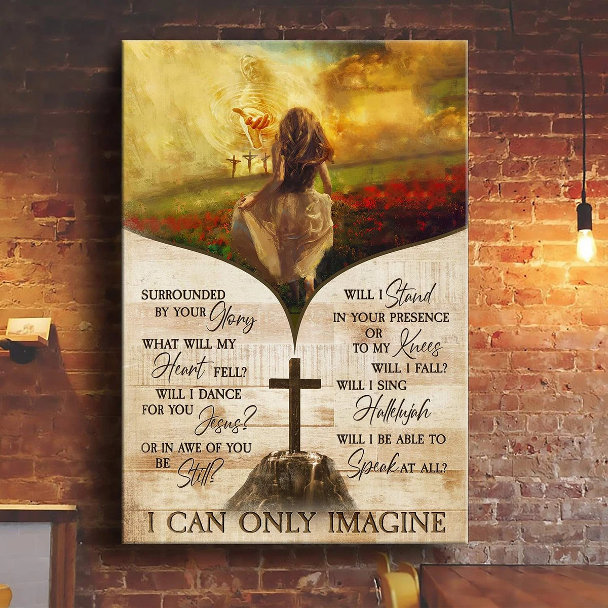 Poster Run To The Beautiful World - I Can Only Imagine Jesus Portrait ...