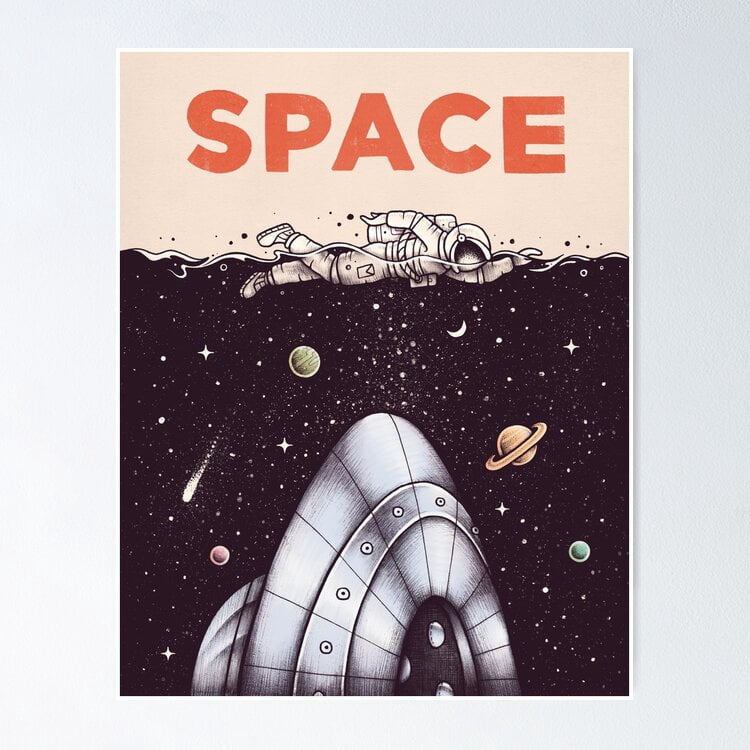 Poster SPACE - Unframed Poster, 12x18 - Walmart.com