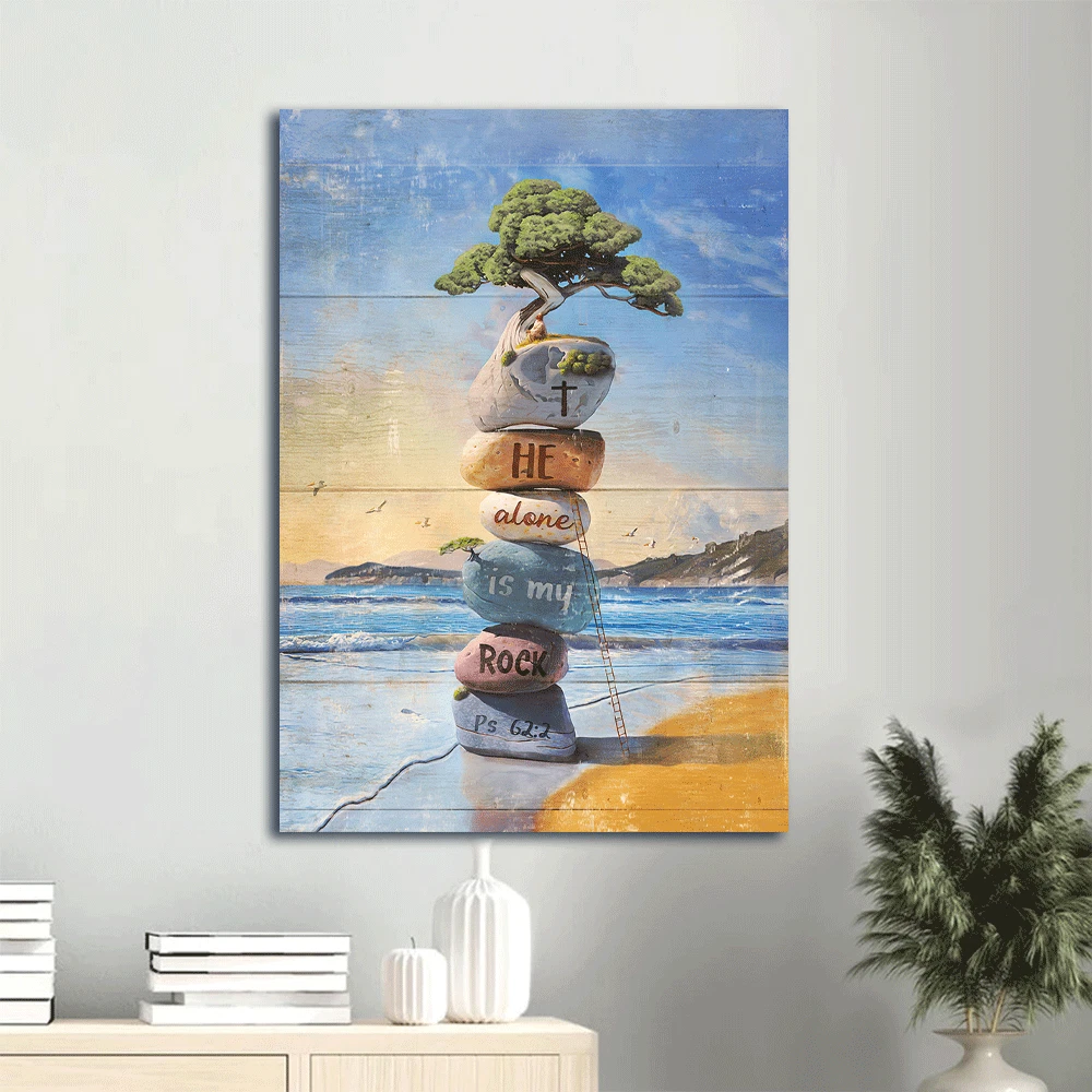 Poster Sale Rock Cairn, Bonsai - Gift For Christian- He Alone Is My ...