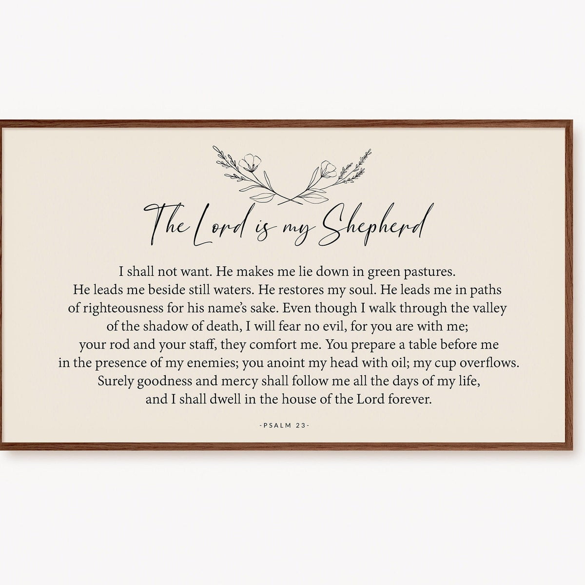 Poster Samsung Frame Tv Art Scripture Art | Psalm 23 Digital Tv Art, 4K ...