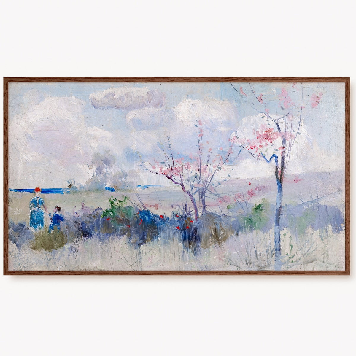 Poster Samsung Frame Tv Art Spring Landscape Oil Painting | Blue And ...
