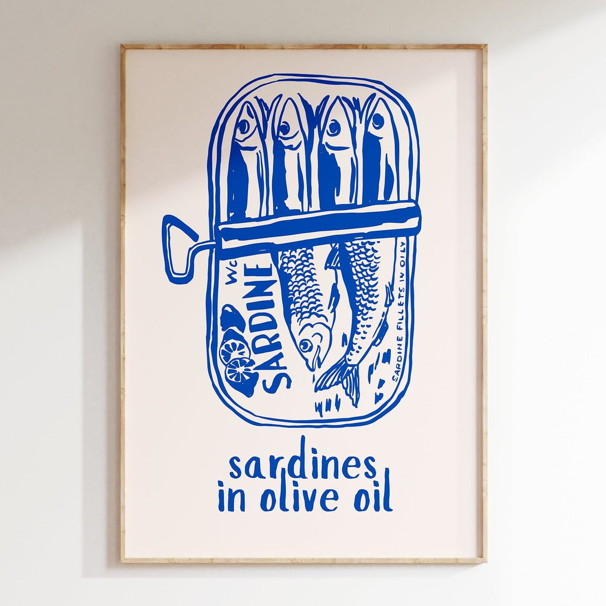 Poster Sardines Art Print, Tin Fish Art Print, Sardines Tin Print ...