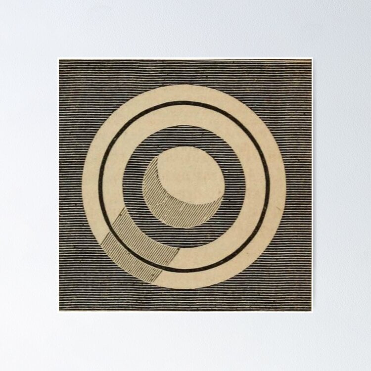 Poster Saturn From Above - No Framed, Vintage Wall Art, Trendy Retro ...