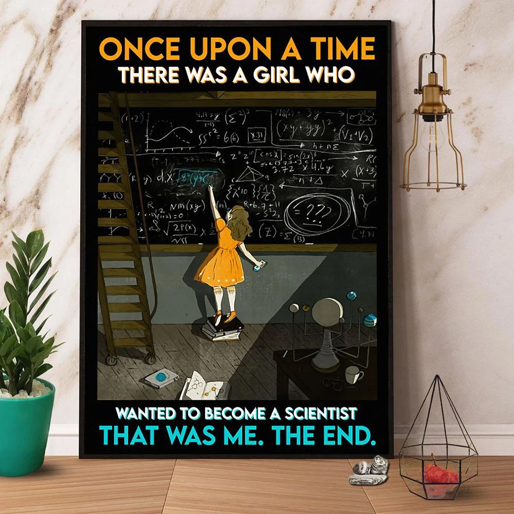 Poster Science There Was A Girl Who Wanted To Become A Scientist Paper ...
