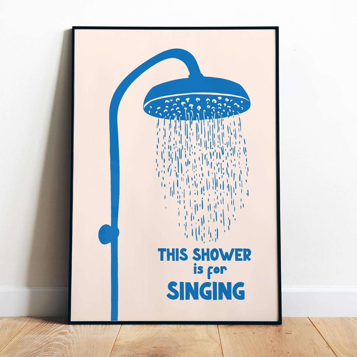 Poster This Shower Is For Singing Printable Retro Bathroom Wall Art ...