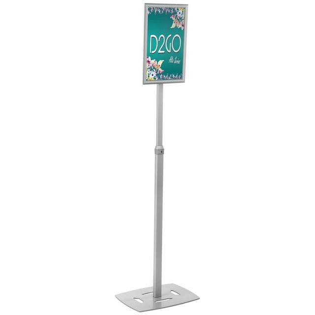 Poster Sign Floor Stand, 11x17" Frame, Adjustable Height from 53"-72 ...