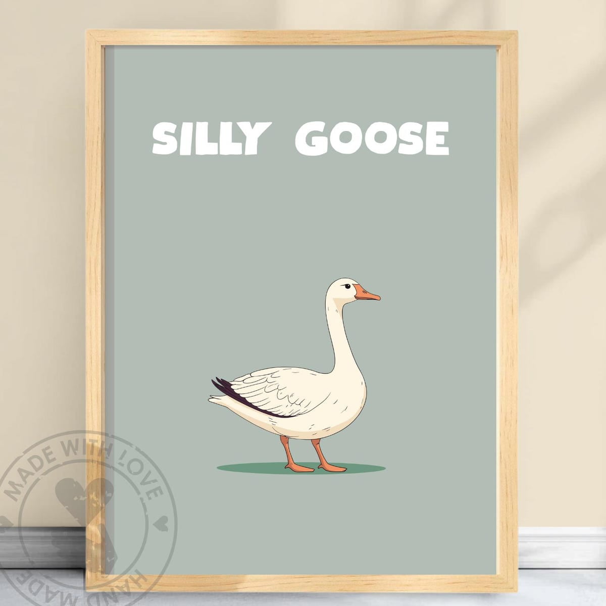 Poster Silly Goose Print, Trendy Wall Art, Apartment Decor, Retro Wall ...