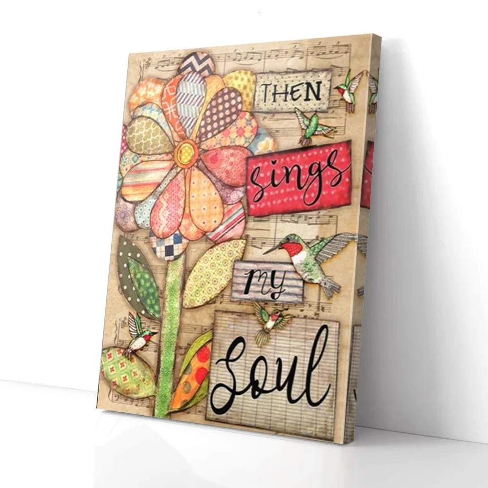 Poster Sing My Soul Flower Hummingbird - UNFRAMED Poster Prints, Wall ...