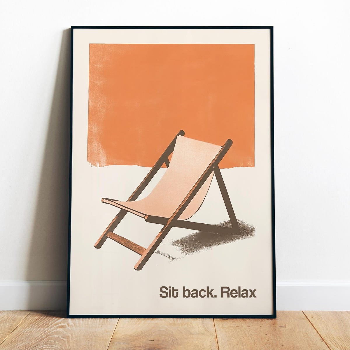 Poster Sit Back Relax Print Retro Beach Printable Art Trendy Home Decor ...