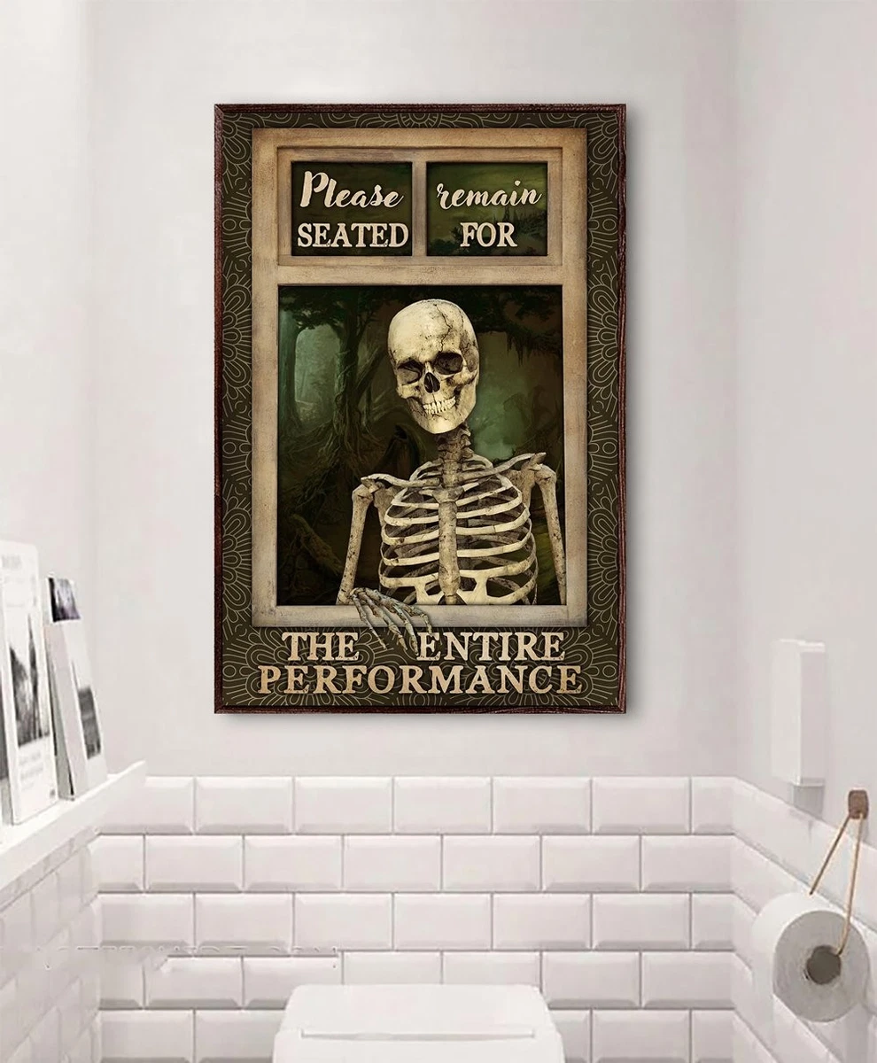 Poster Skeleton Window Please Remain Seated- UNFRAMED Poster Prints ...