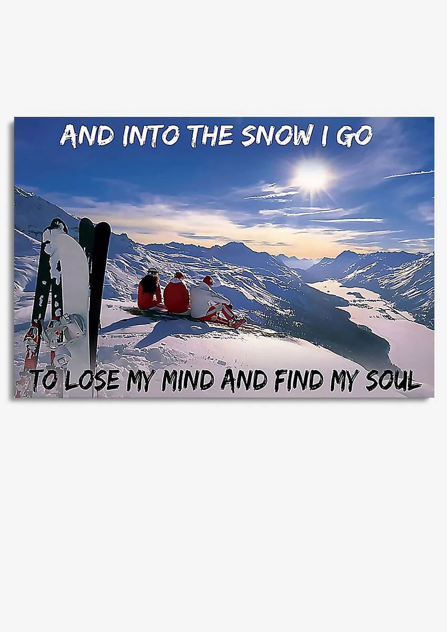 Poster Skiing And Into The Snow S Kiing Wall Art Gift For Explorers ...