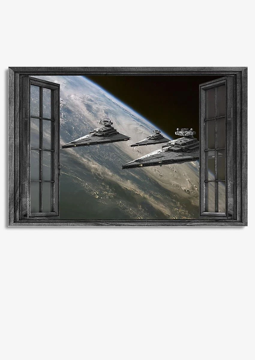 Poster Spacecraft Star War Window View Movie For Home Housewarming 02 ...