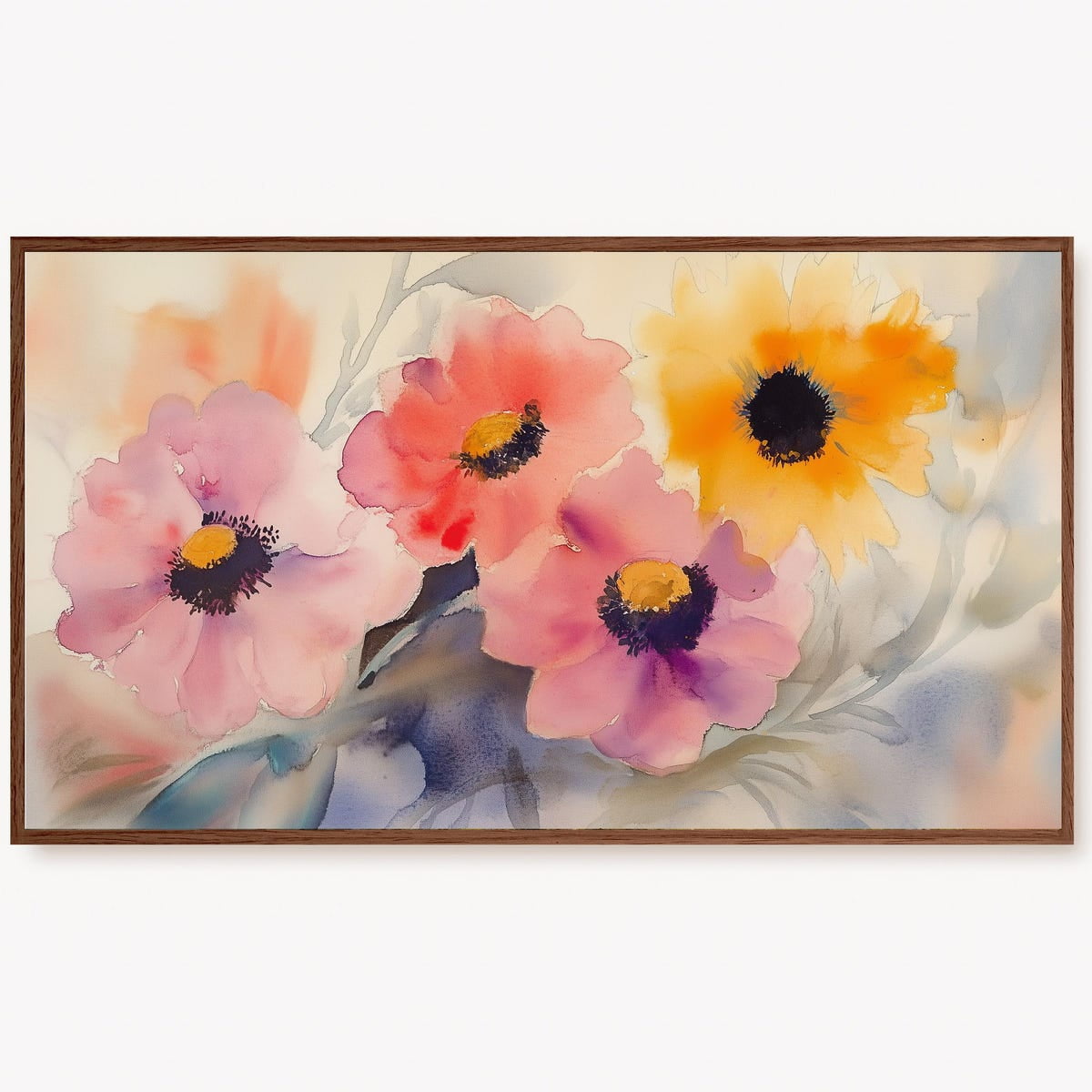 Poster Spring Frame Tv Art Colorful Easter Tv Art Vintage Style ...