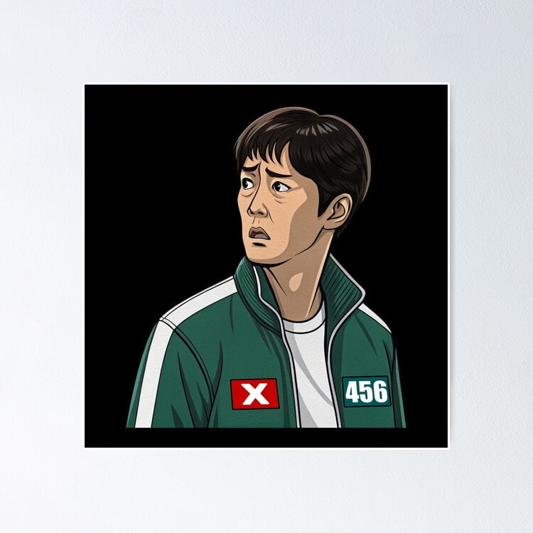 Poster Squid Game 2 Player 456 Seong Gi-Hun Poster - No Framed, Vintage Wall Art, Hot Trend ...