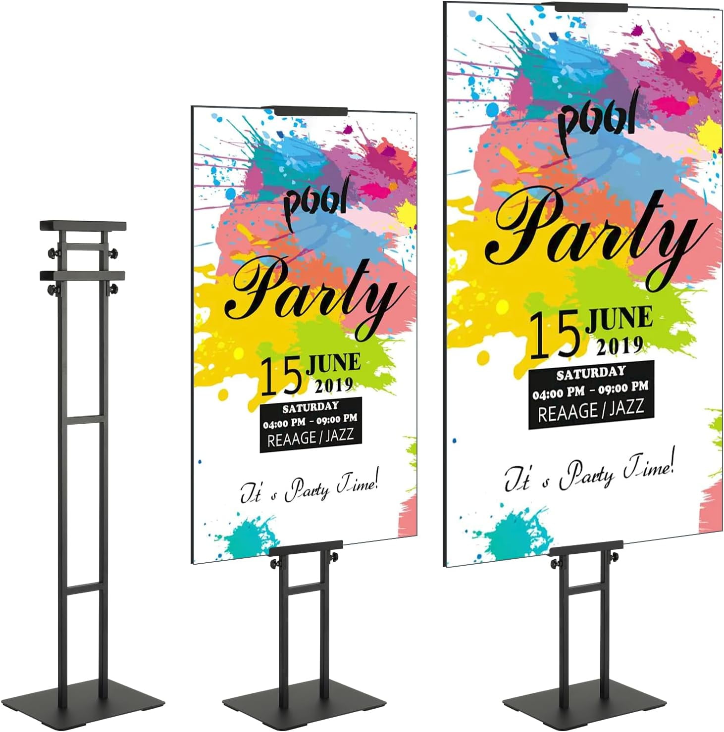 Poster Stand, Adjustable Height Up to 75", Double-Sided Heavy Duty ...
