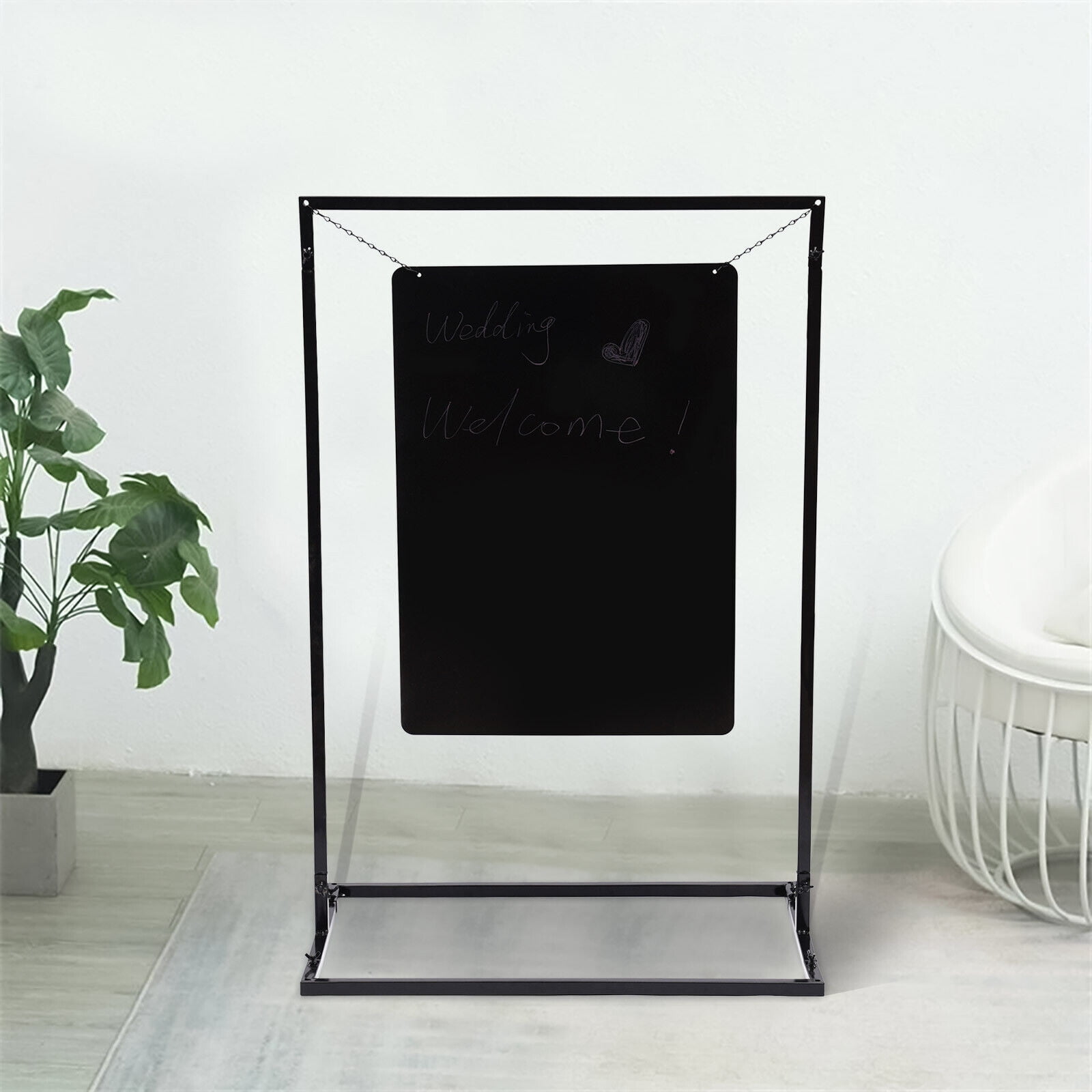 Miumaeov Poster Stand Black Metal Wedding Venue Decor Stand Black ...