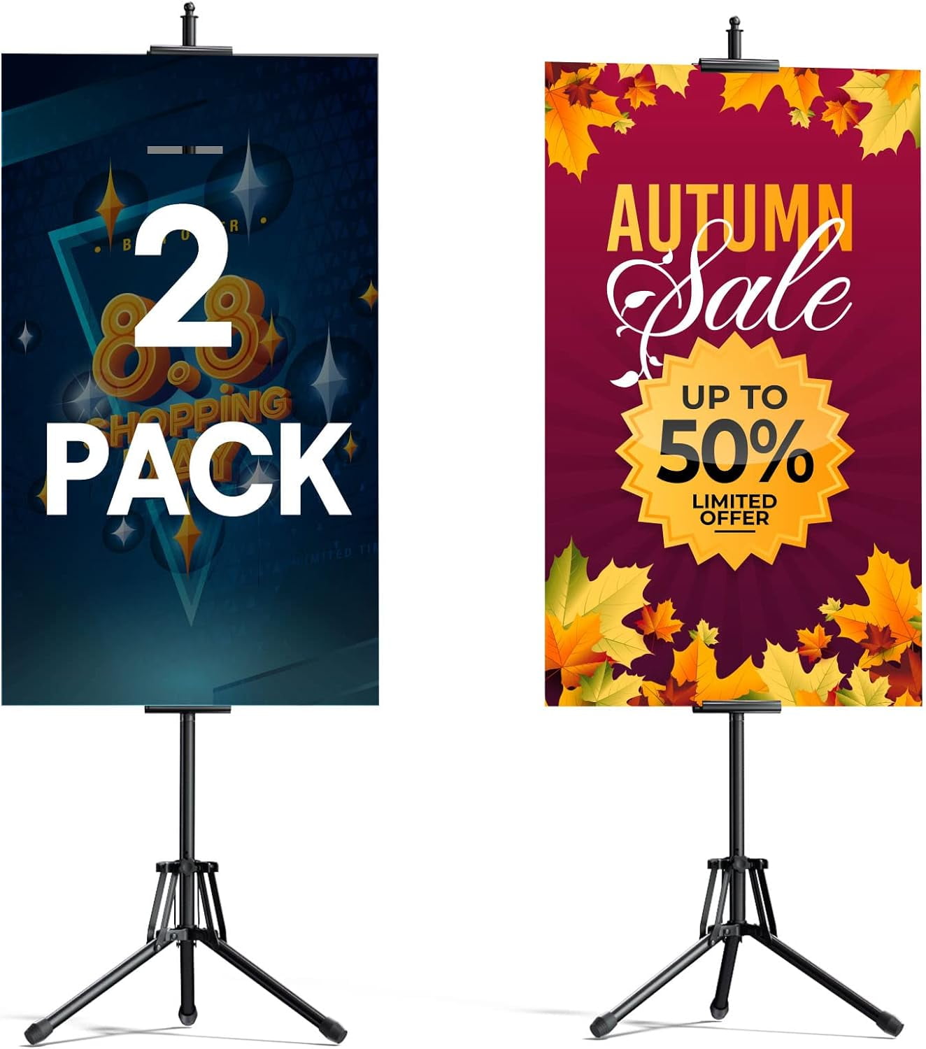 Poster Stand for Display, 80'' Adjustable Sign Stand Tripod ...