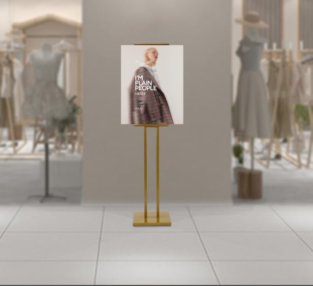 Poster Stand Heavy Duty Sign Holder Stand, 5Pcs Gold Adjustable Poster Display Frame, Sign ...