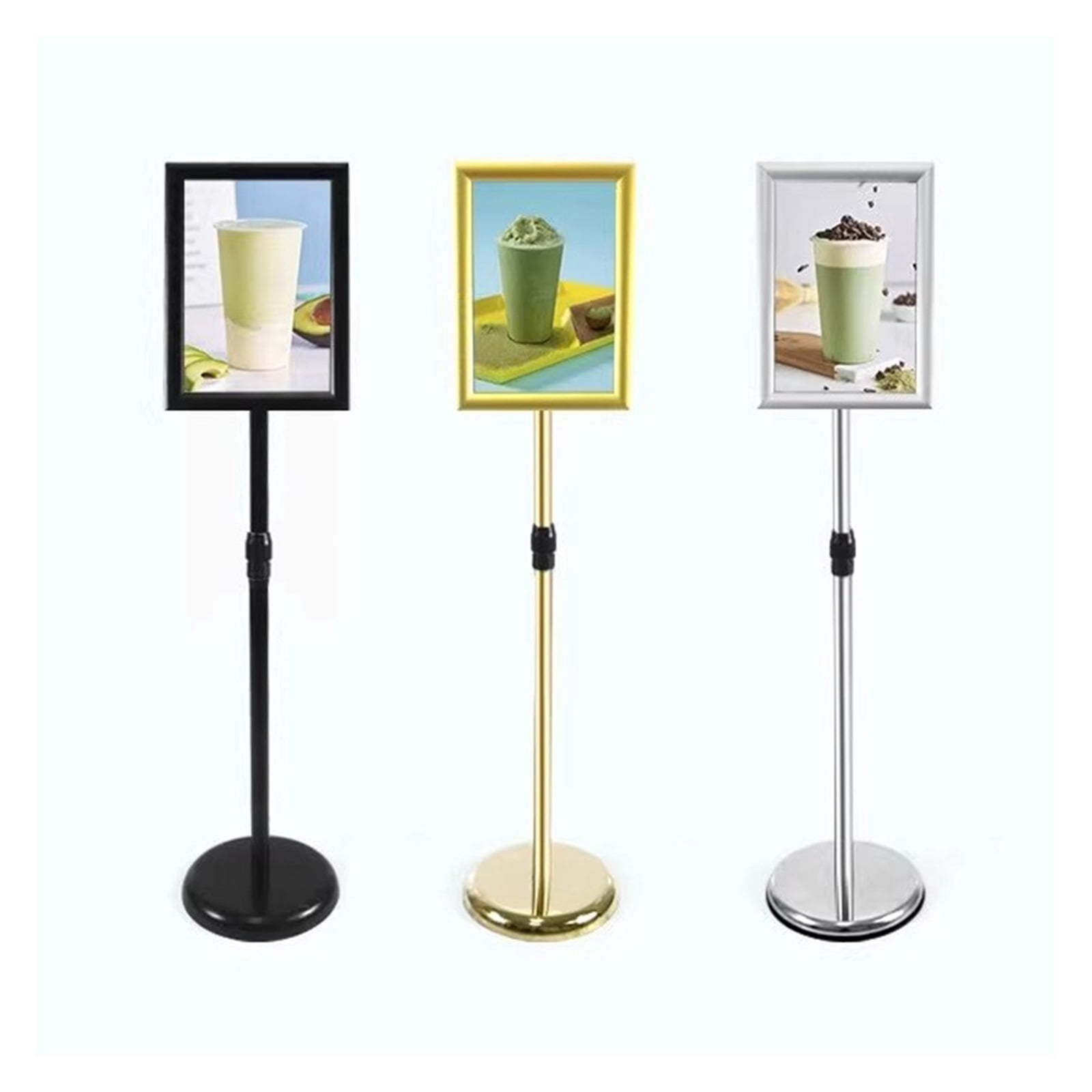Poster Stand Holder Adjustable Pedestal Floor Standing Sign Holder ...
