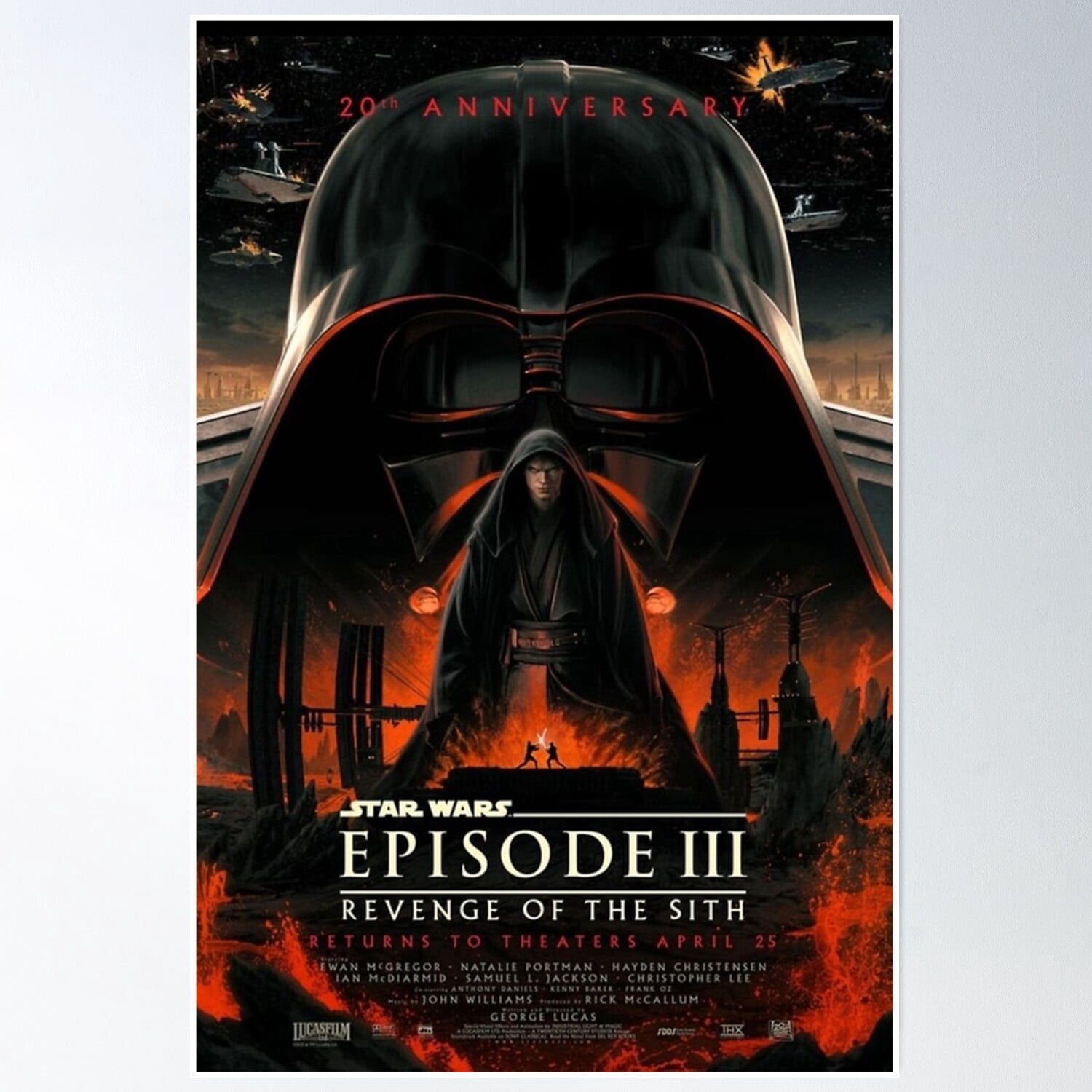 Poster Star Wars Revenge Of The Sith 20Th Anniversary Iconic Poster ...