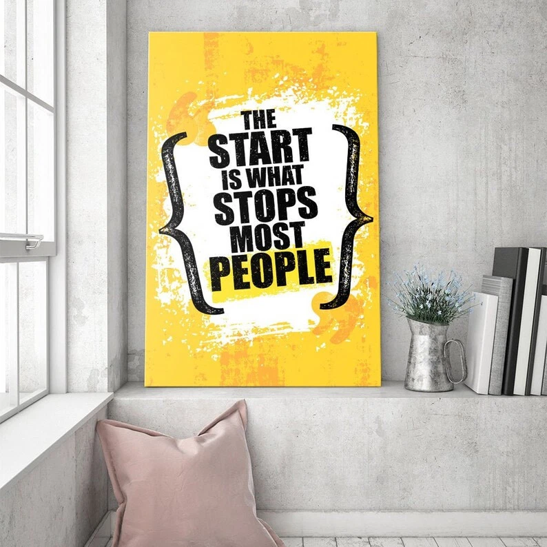 Poster From The Start Gym Motivationhome Office- UNFRAMED Poster Prints ...