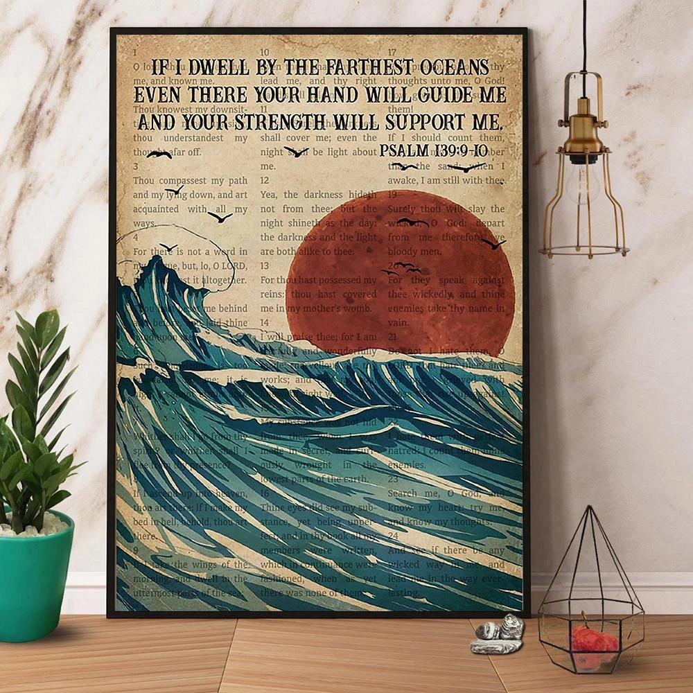 Poster Your Strength Will Support Me Ocean Sunriseictionary N- UNFRAMED ...