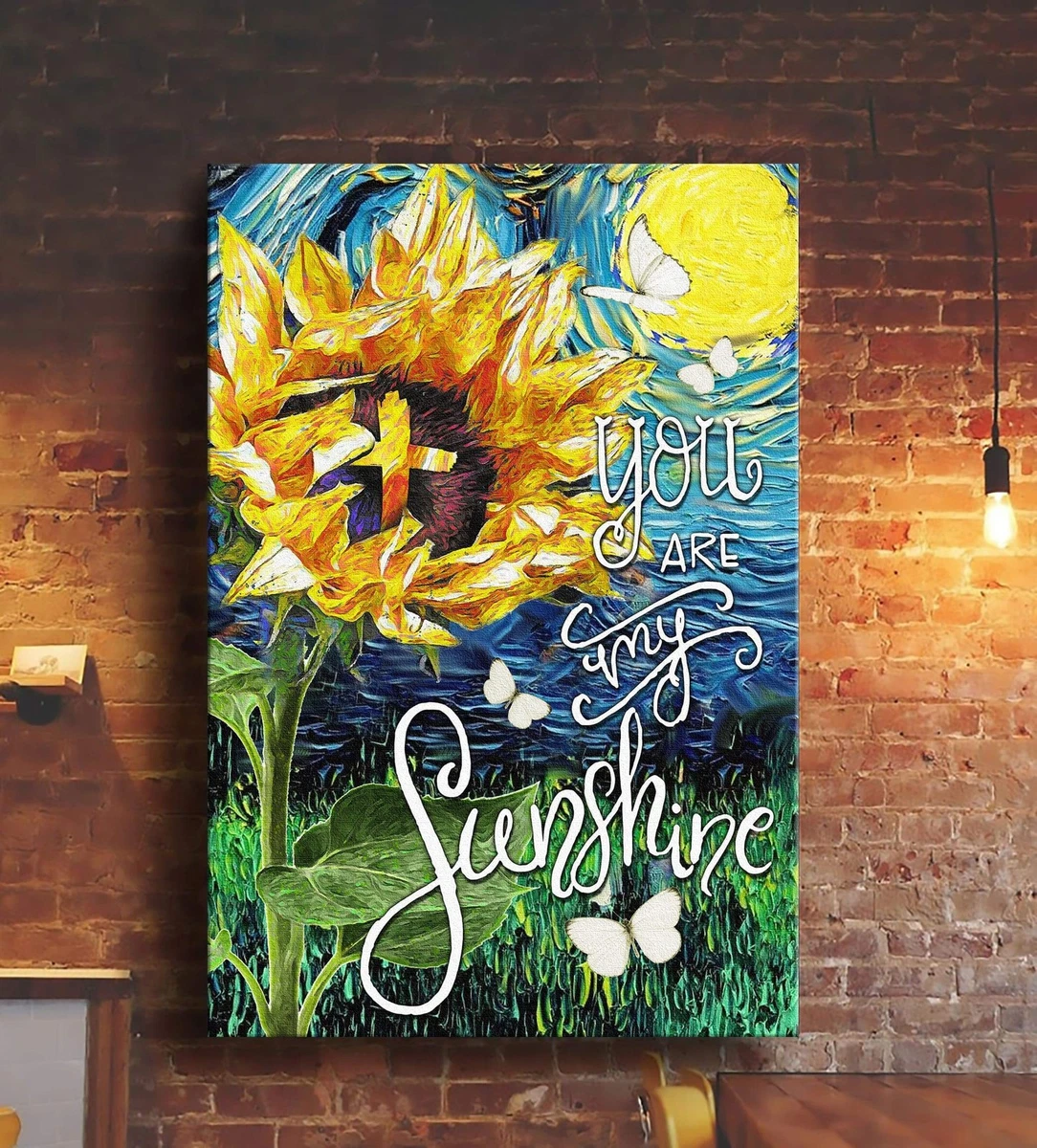 Poster Stunning Sunflower - You Are My Sunshine Portrait Print ...