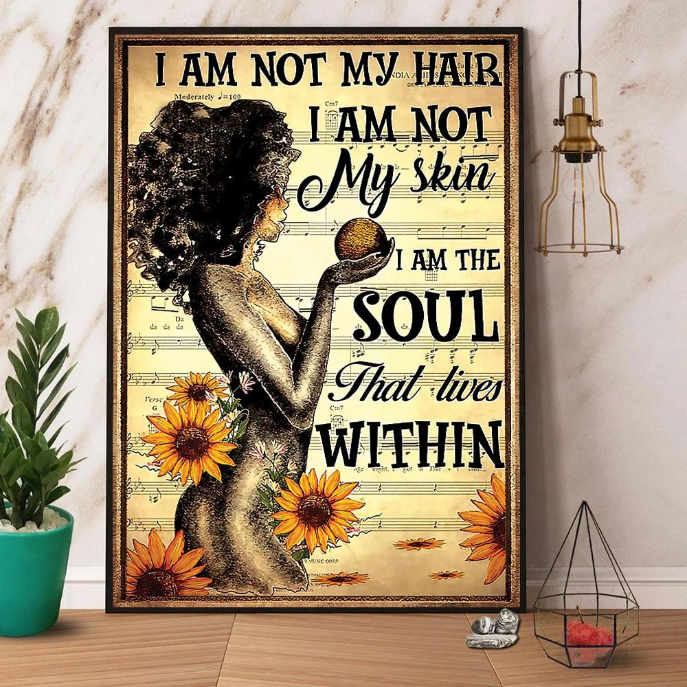 Poster Sunflower I Am The Soul That Lives Within - UNFRAMED Poster ...