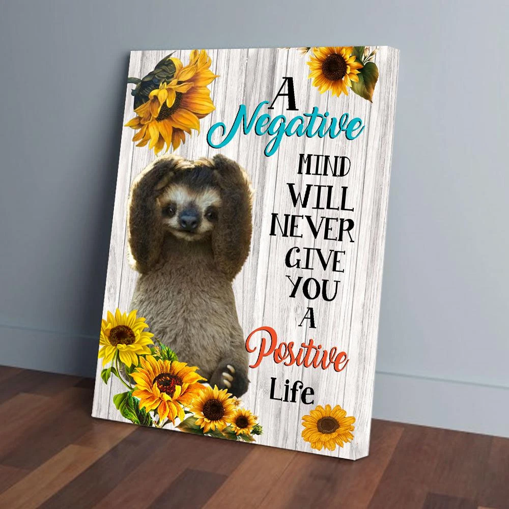 Poster Sunflower Sloth- UNFRAMED Poster Prints, Wall Art For Home Decor ...