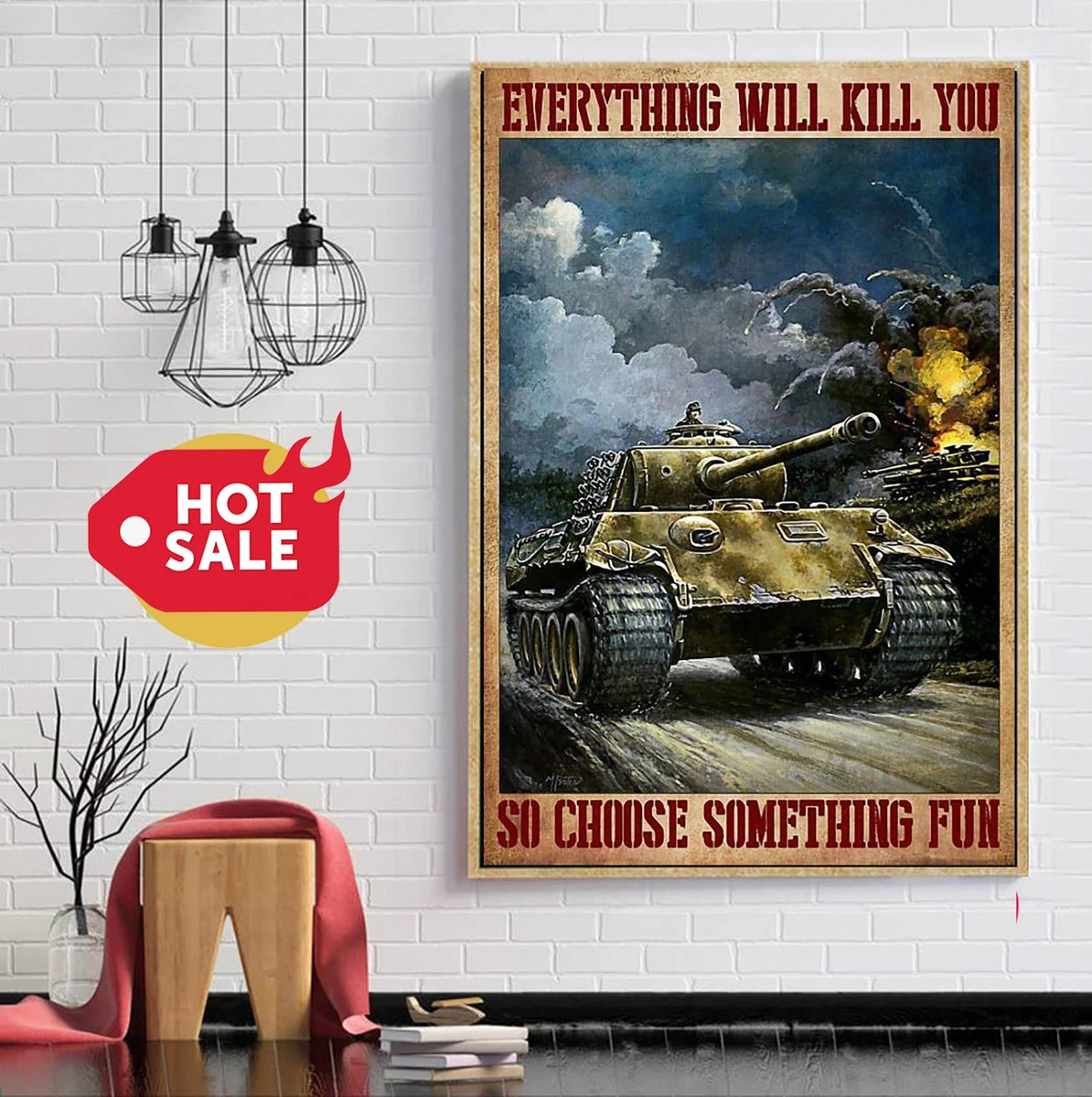 Poster Tank Everything Will Kill You So Choose Something Fun Vertical ...