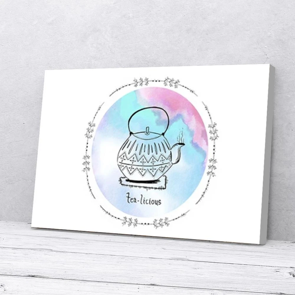 Poster Tealicous Teapot Wood Frame Kitchen- UNFRAMED Poster Prints ...