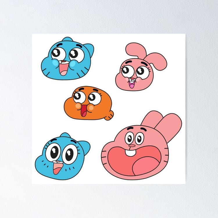 Poster The Amazing World Of Gumball Poster - No Framed, Vintage Wall ...