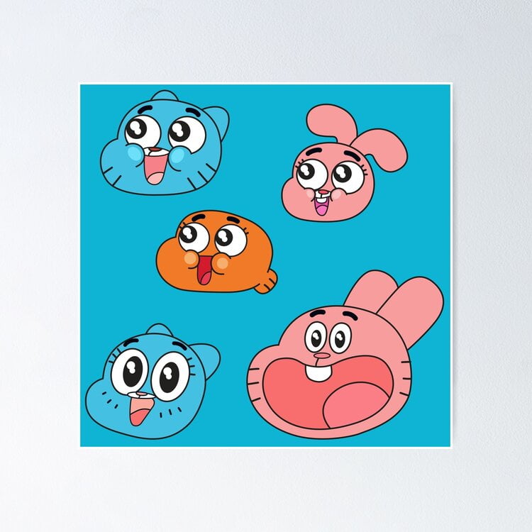 Poster The Amazing World Of Gumball Poster - No Framed, Vintage Wall ...