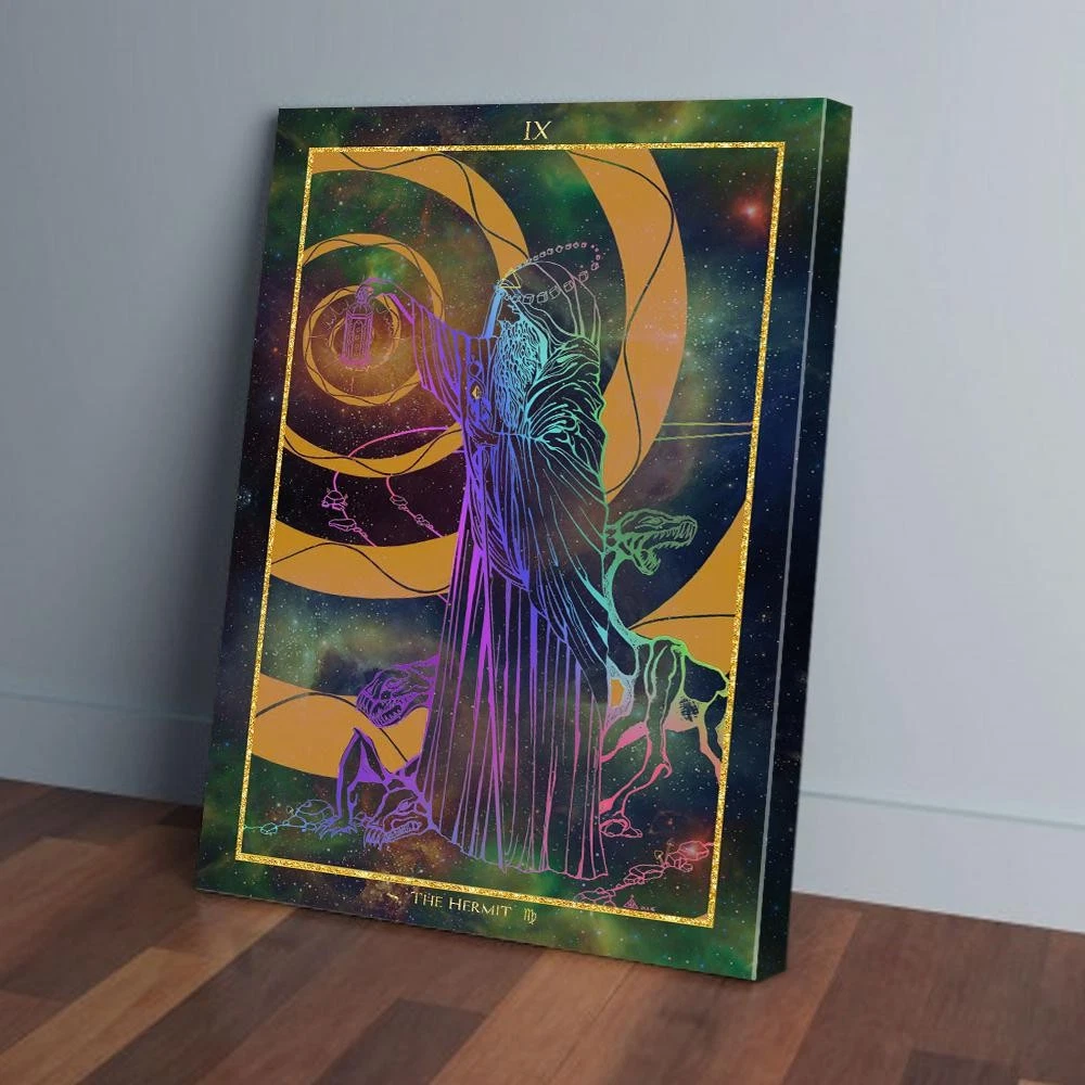 Poster The Hermit Arcana Tarot- UNFRAMED Poster Prints, Wall Art For Home Decor Or Office ...