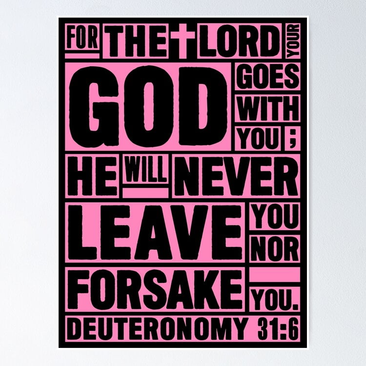 Poster The Lord Your God Goes With You Poster - No Framed, Vintage Wall ...