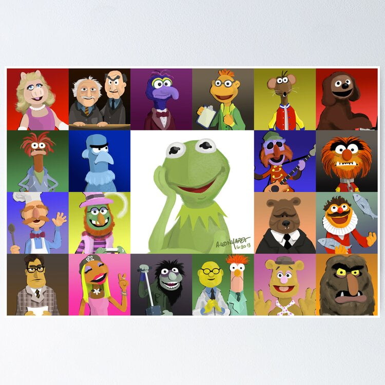 Poster The Muppets - No Framed, Vintage Wall Art, Trendy Retro Print ...