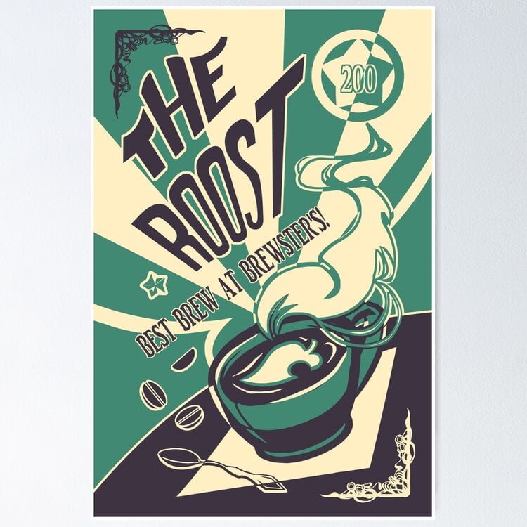 Poster The Roost - No Framed, Vintage Wall Art, Trendy Retro Print ...