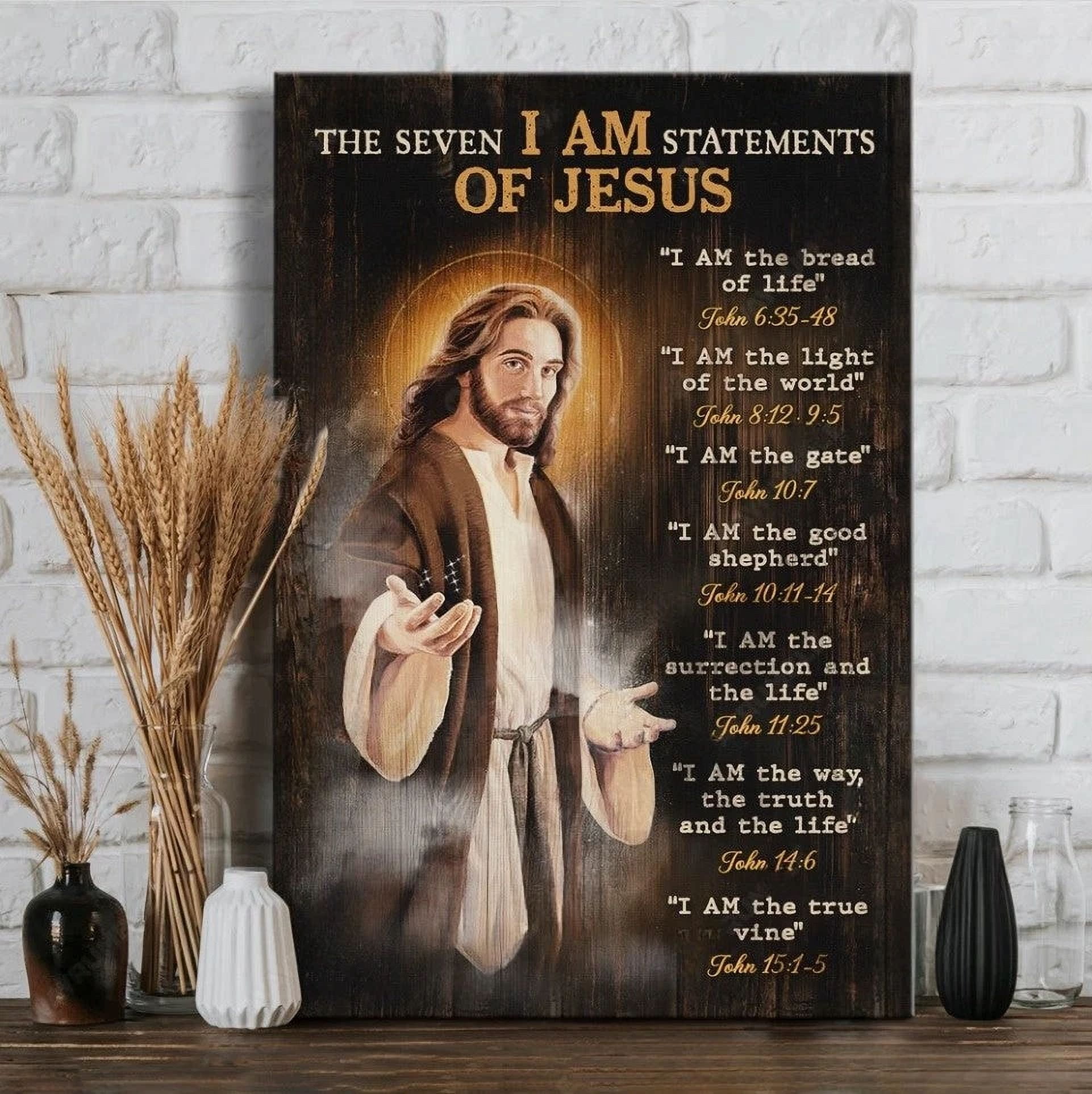 Poster The Seven I Am Statements Of Jesus - , _2484 Wall Art, Unframed ...