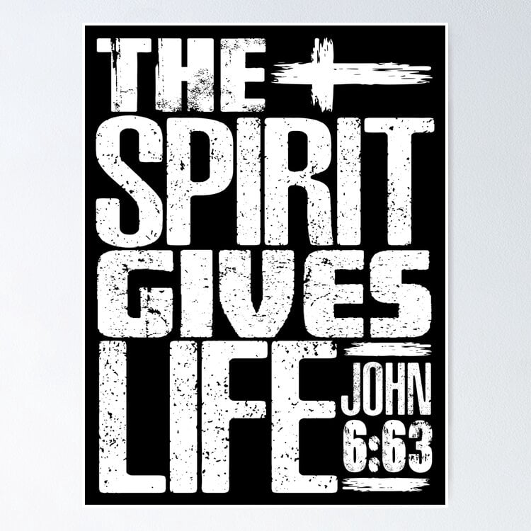 Poster The Spirit Gives Life - John Poster - No Framed, Vintage Wall ...