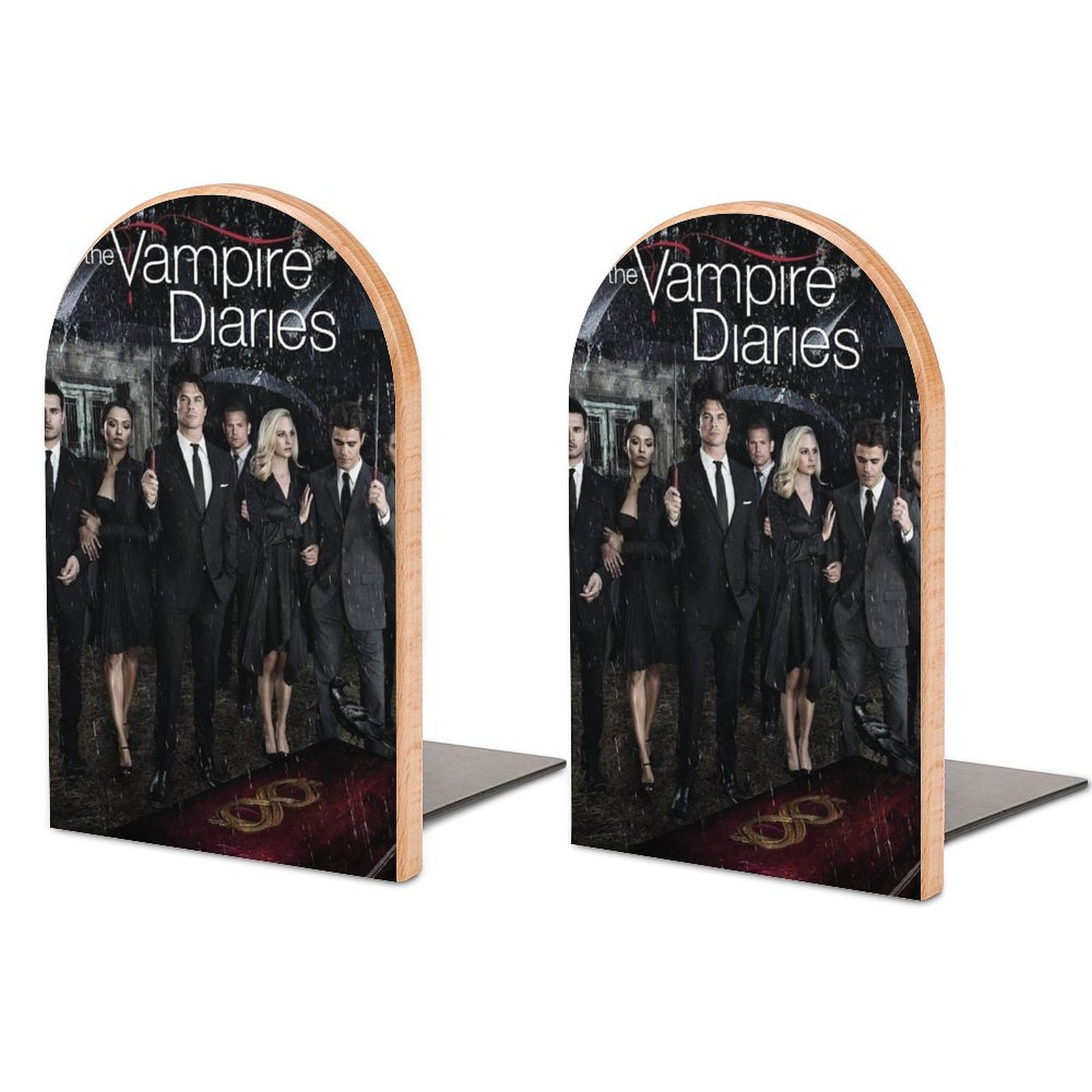 Poster The Vampire Diaries Bookends Wood Book Divider Decor Shelves Non ...