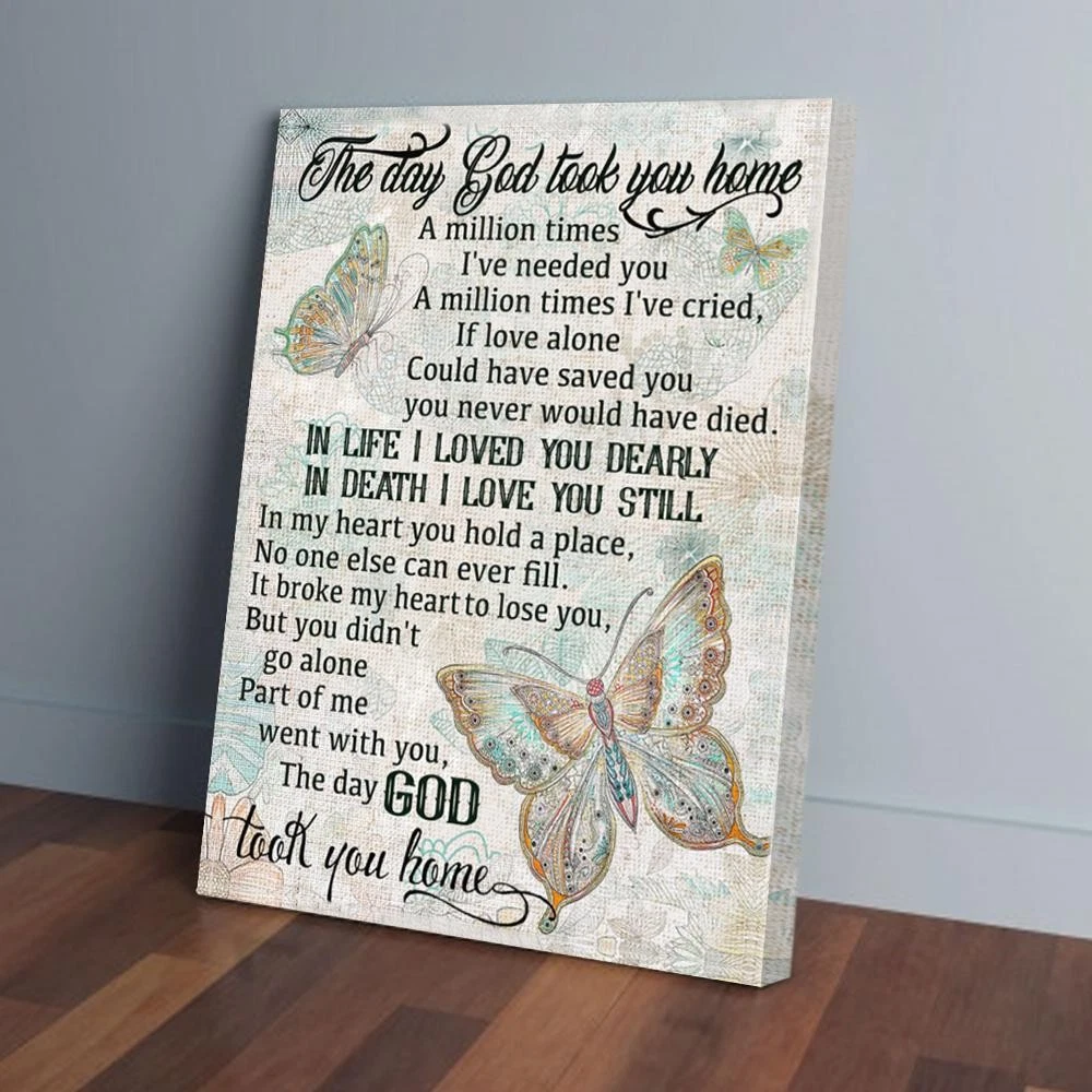 Poster Theay God Took You Home Butterfly- UNFRAMED Poster Prints, Wall ...