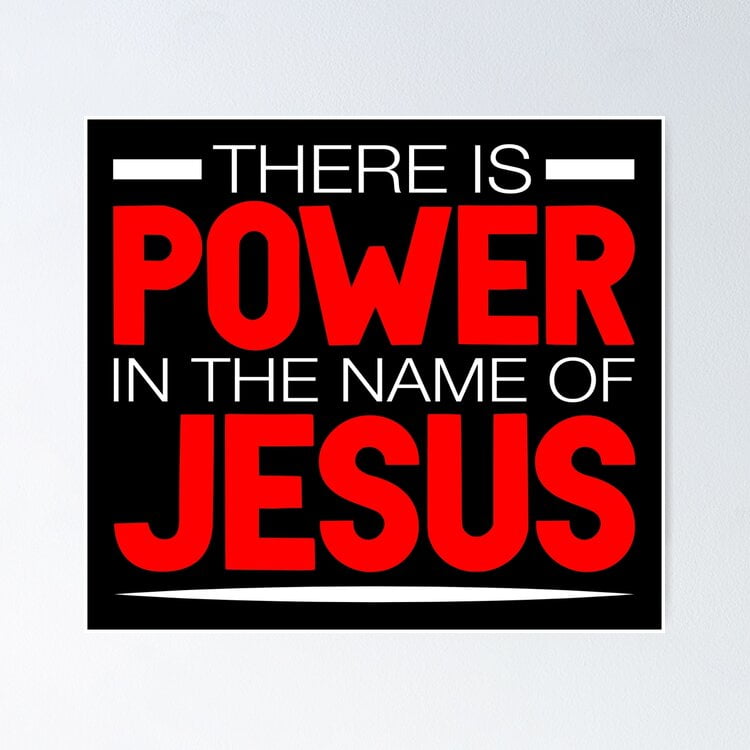Poster There Is Power In The Name Of Jesus Poster - No Framed, Vintage ...
