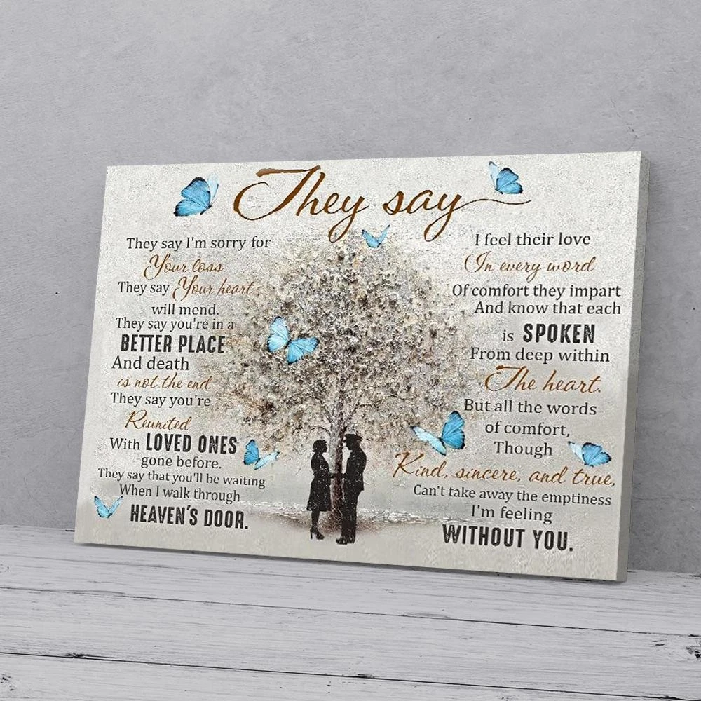 Poster They Say Love Butterfly- UNFRAMED Poster Prints, Wall Art For ...