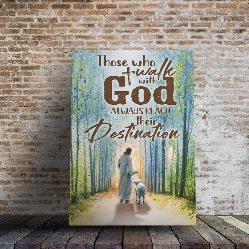 Poster Those Who Walk With God Christian Wall Art Wall Art, Unframed ...