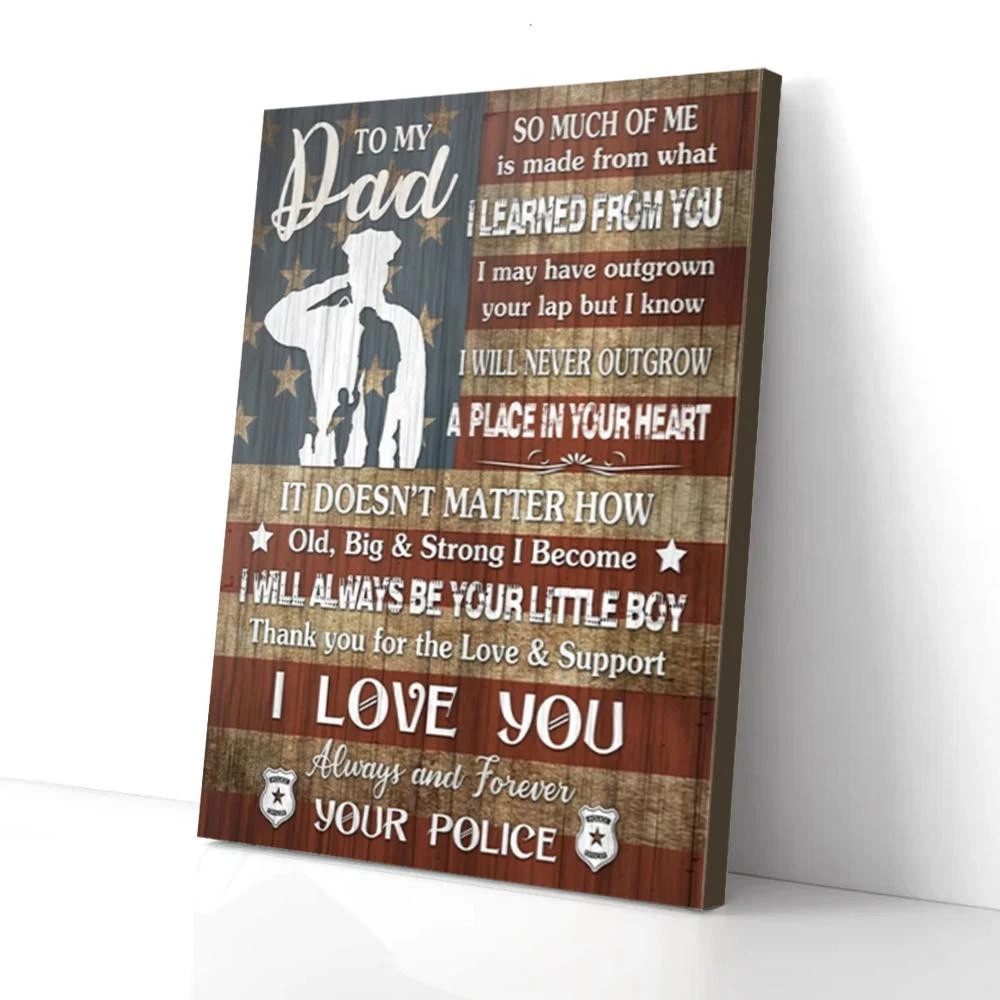 Poster To My Dad Police, Wall Art Wall Art, Unframed Prints For Home Or ...