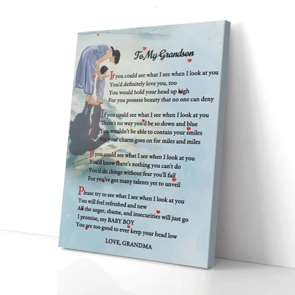 Poster To My Grandson Grandma, Wall Art Wall Art, Unframed Prints For ...