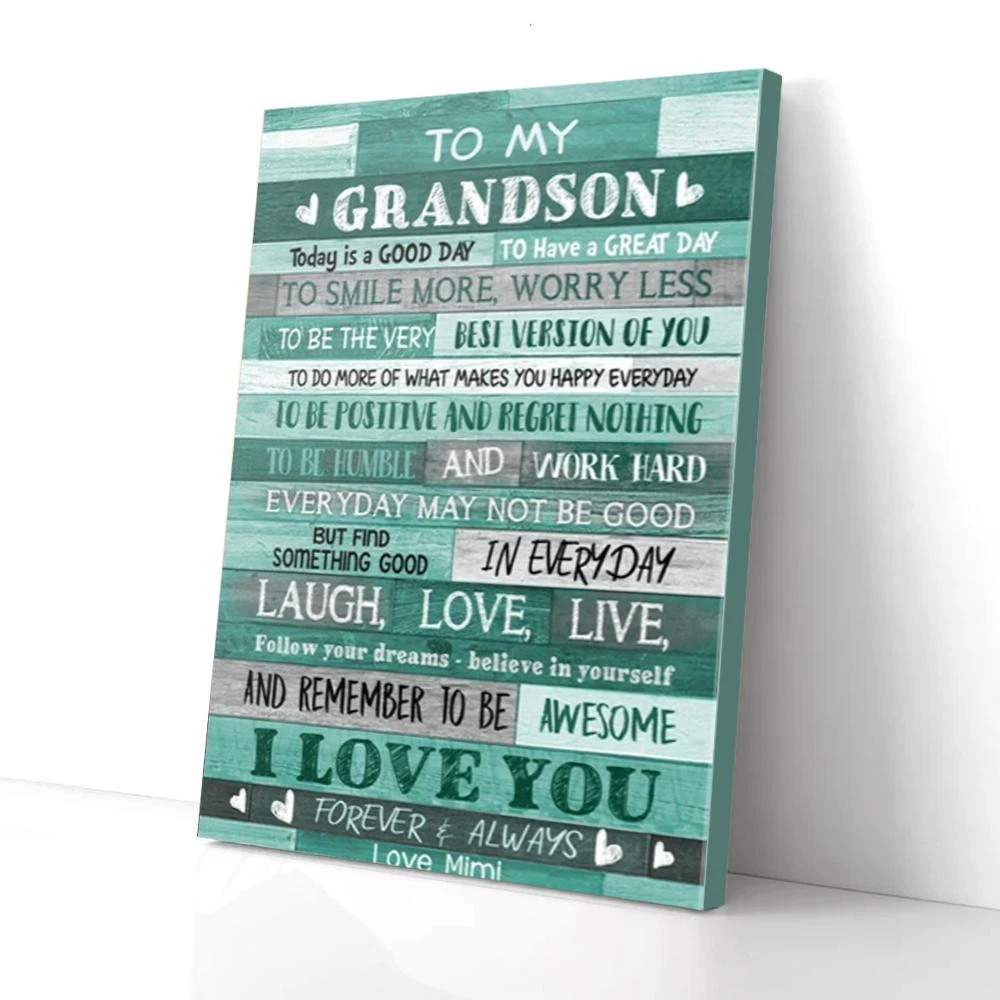 Poster To My Grandson Grandpa, Wall Art, Unframed Prints For Home Or ...