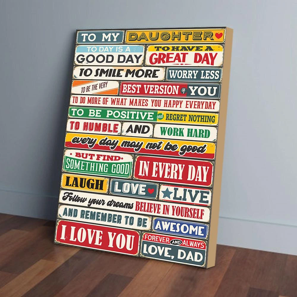 Poster To Myaughterad Love- UNFRAMED Poster Prints, Wall Art For Home ...