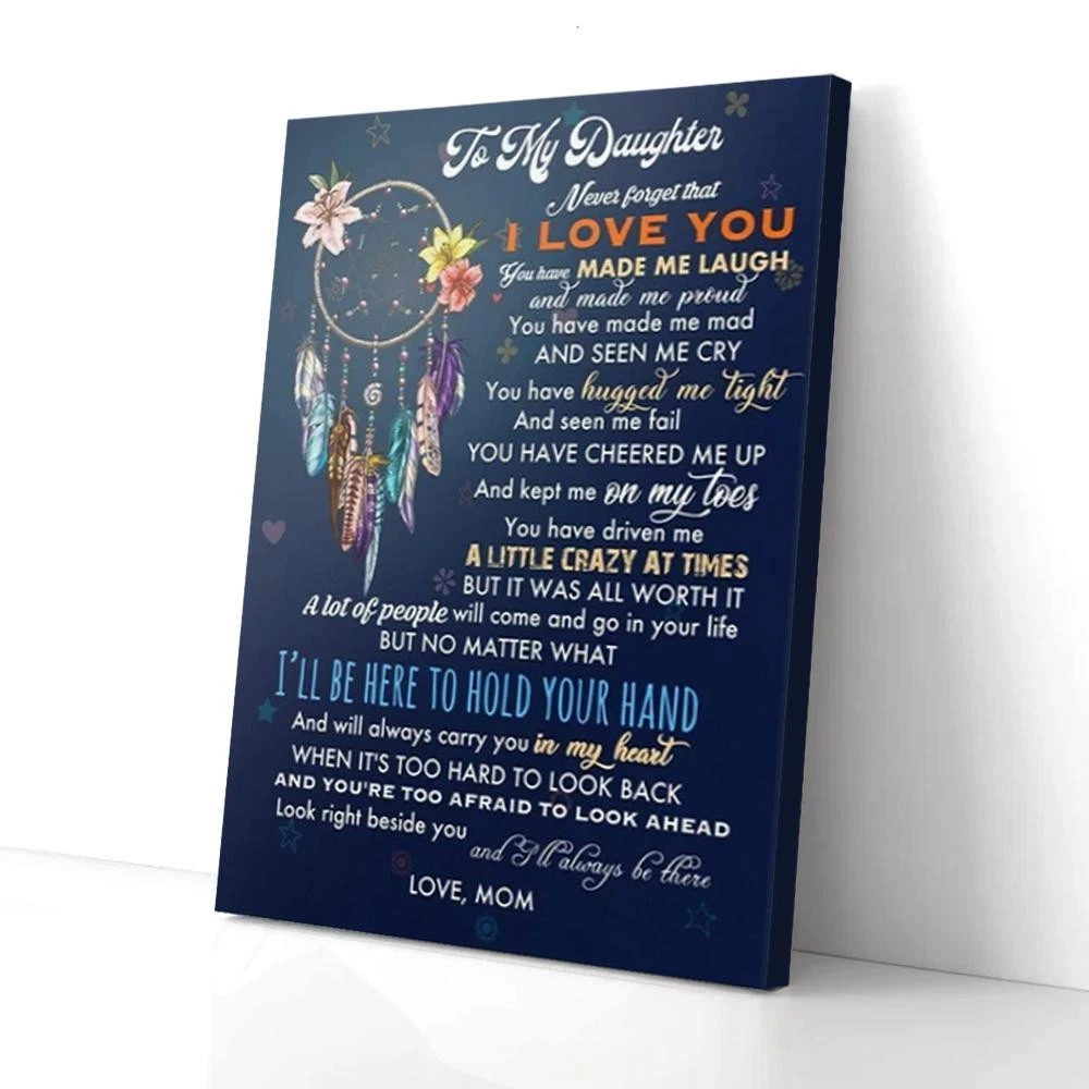Poster To Myaughterreamcatcher Mom- UNFRAMED Poster Prints, Wall Art ...